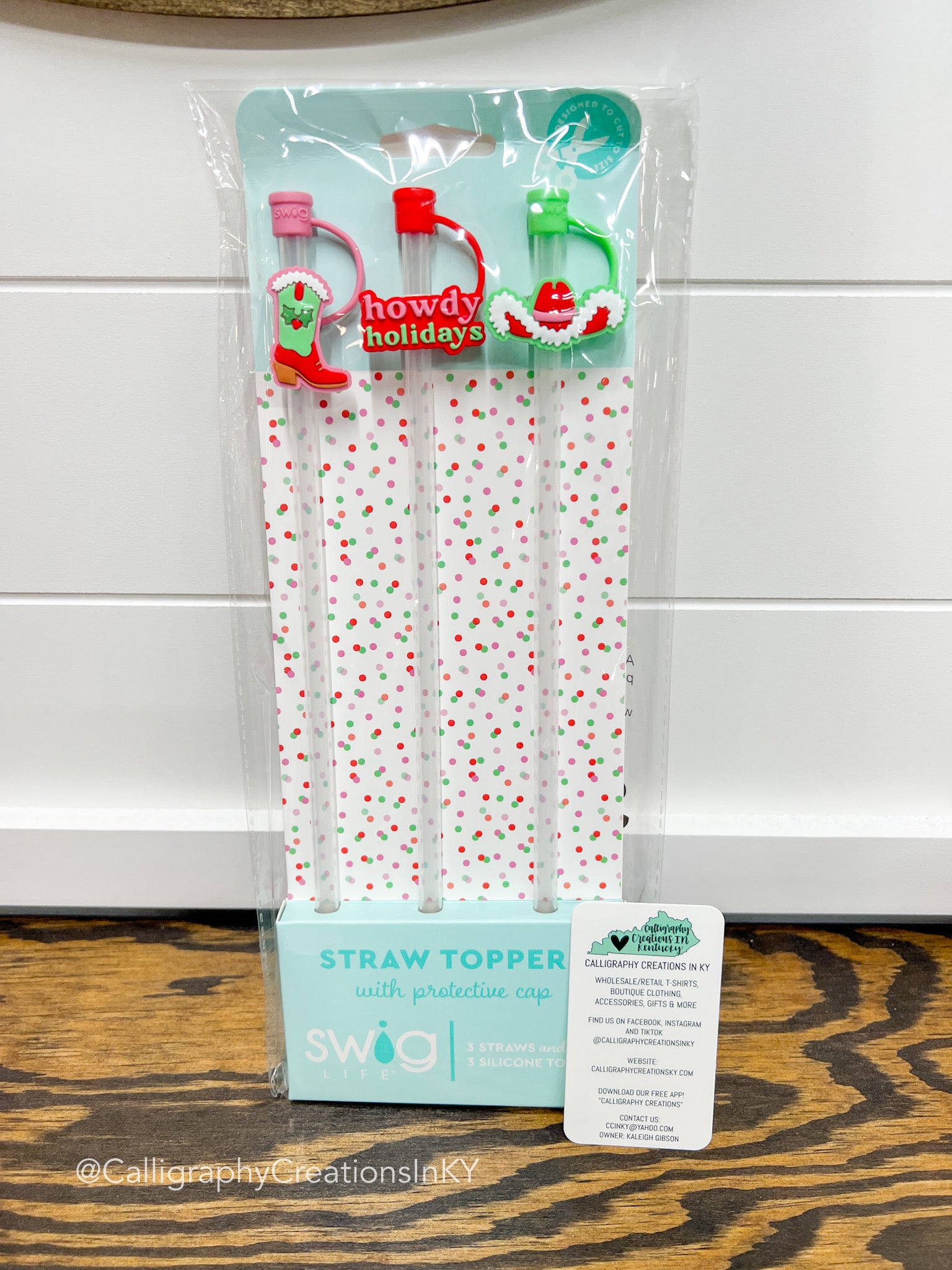 Howdy Holidays Swig Straw Topper Set FINAL SALE – Calligraphy Creations ...