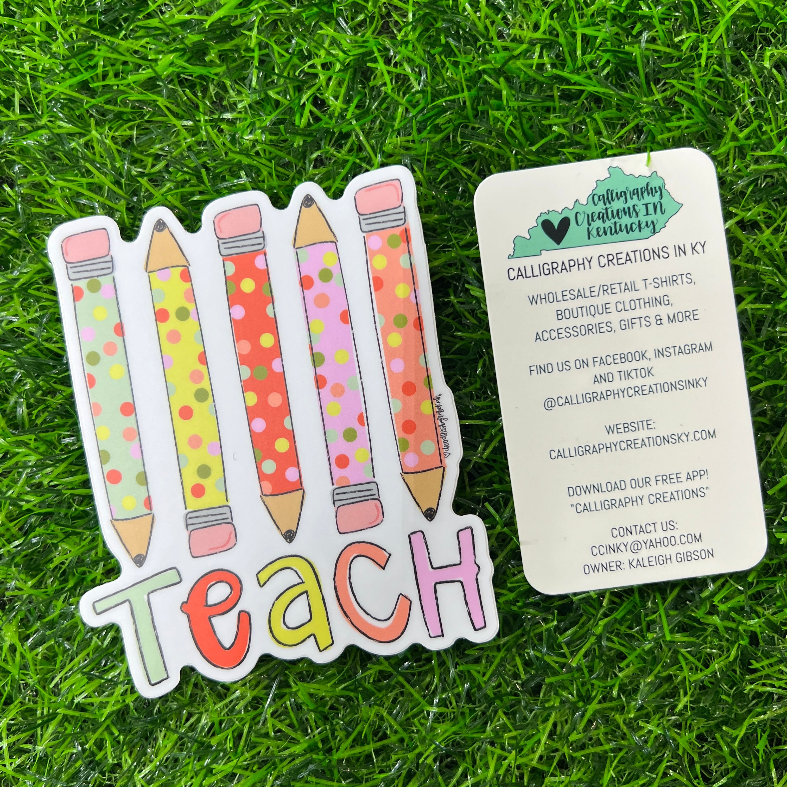Teach Pencil Sticker - Doodles By Rebekah – Calligraphy Creations In KY