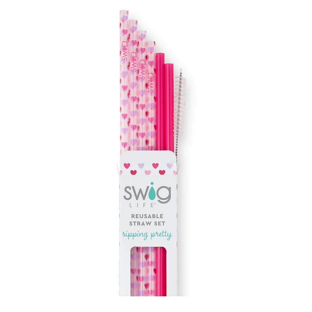Falling In Love Swig Reusable Straw Set – Calligraphy Creations In KY