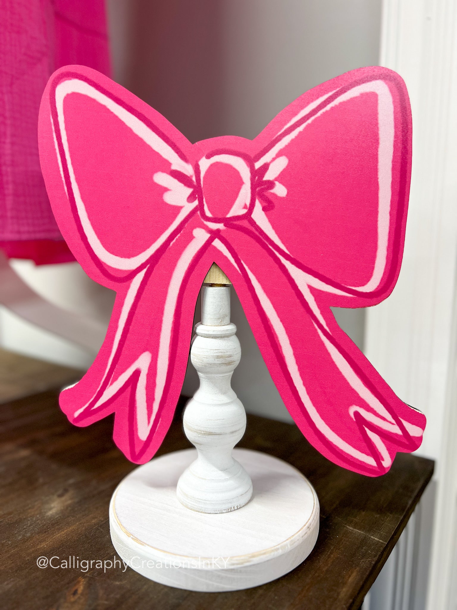 Pink Bow Doodles By Rebekah Topper – Calligraphy Creations In KY