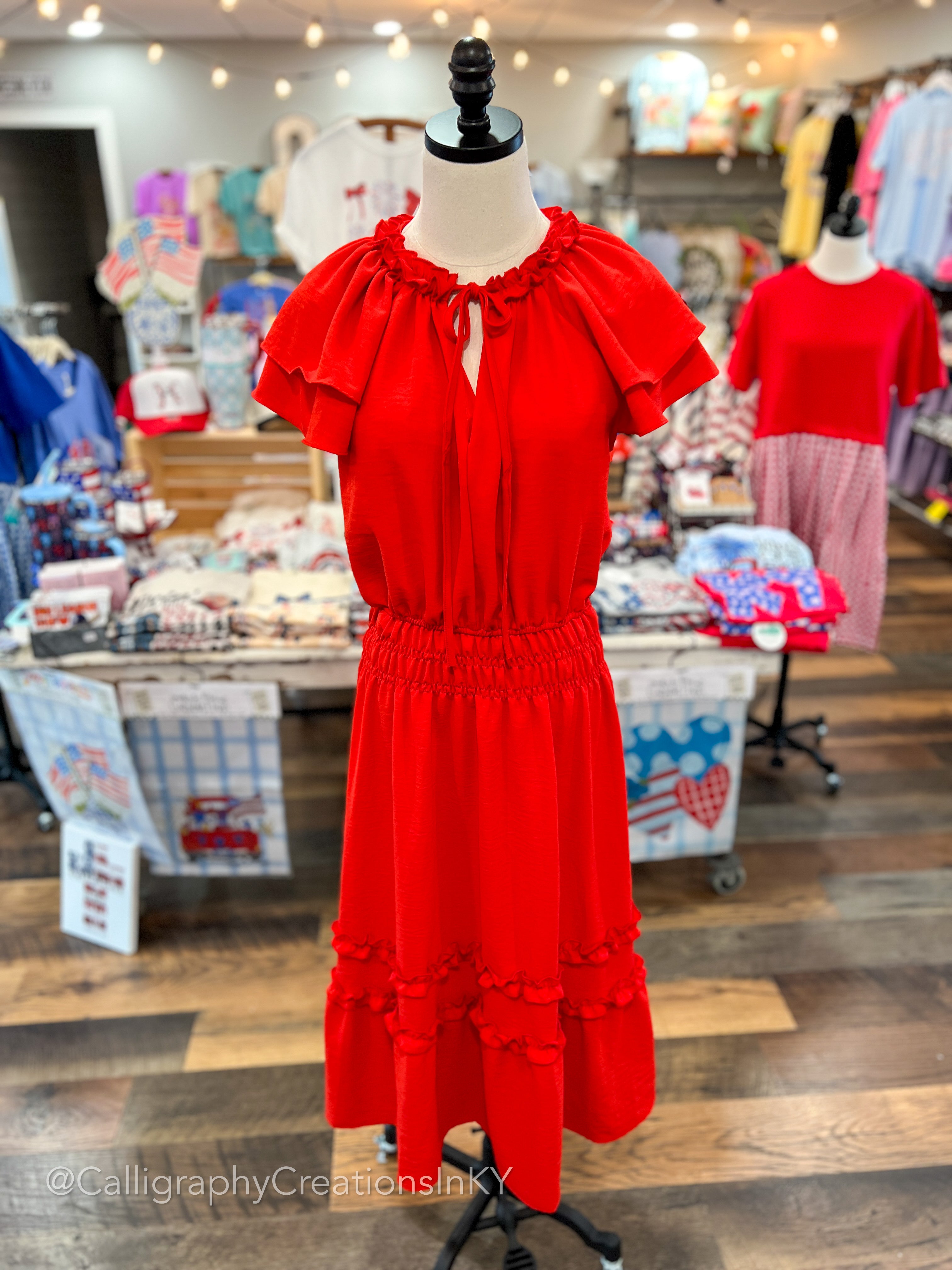 Red • Carlie Dress – Calligraphy Creations In KY