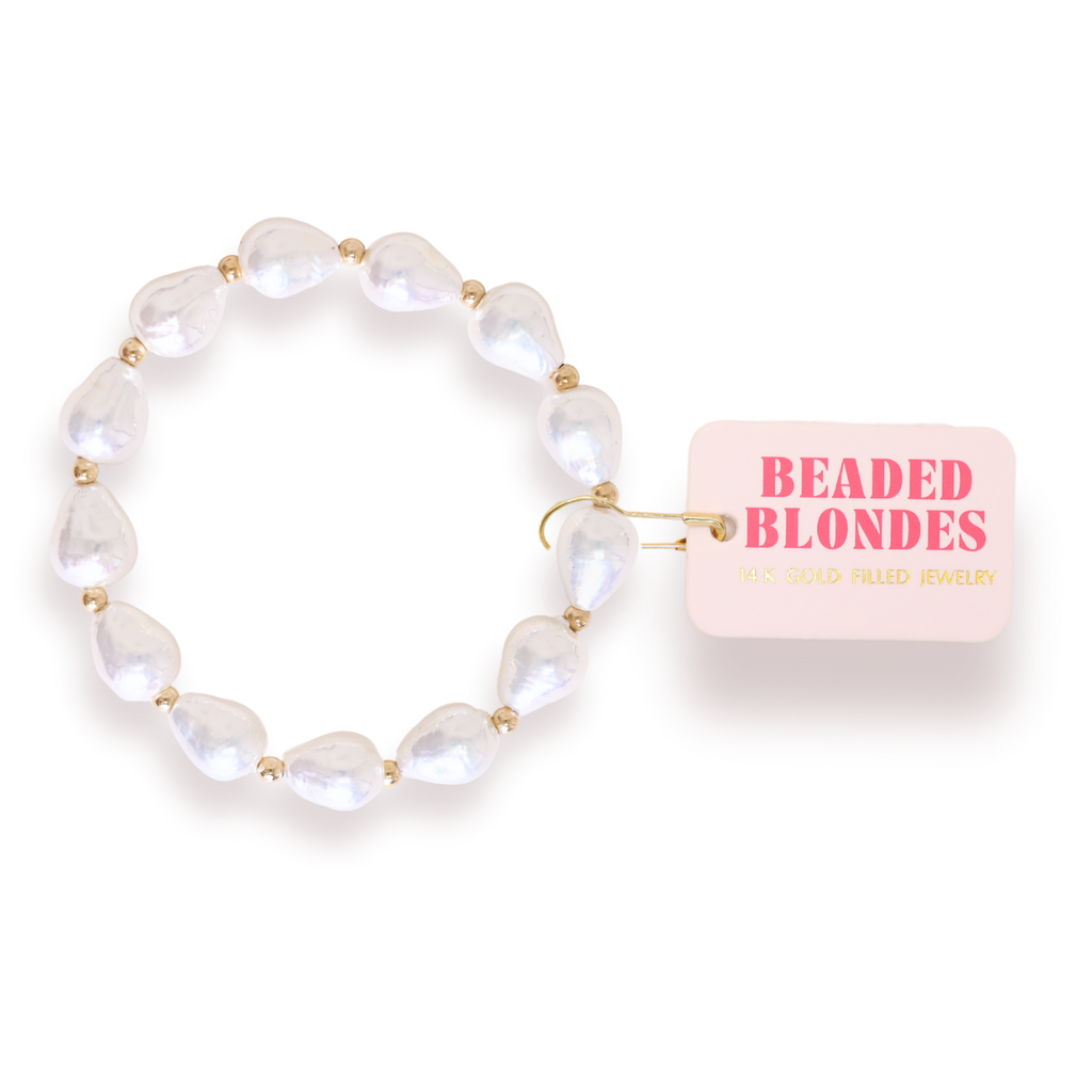 Saylor Bracelet in Gold: Standard 6.75 Inch | Beaded Blondes ...