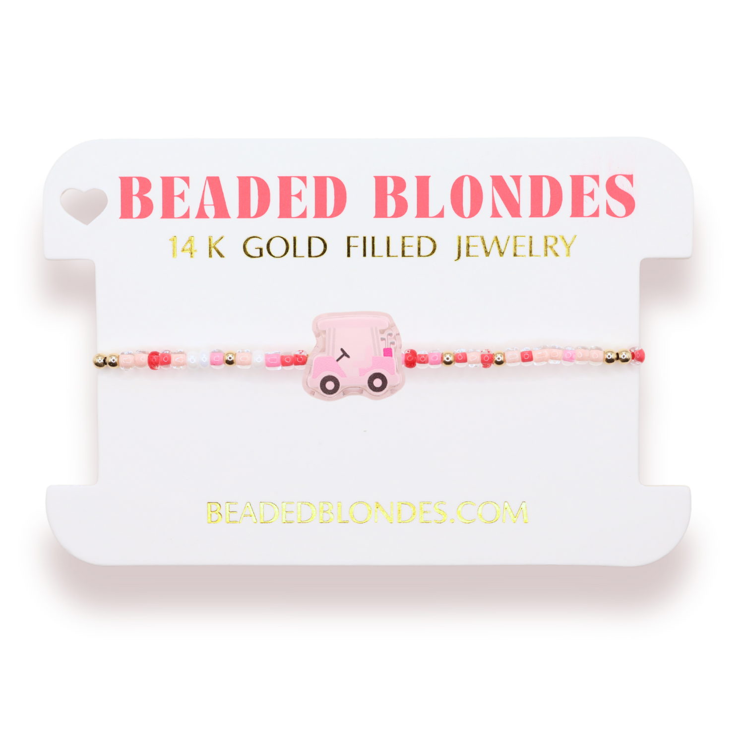 Golf Cart Sprinkle Bracelet: Standard 6.75 Inch | Beaded Blondes ...