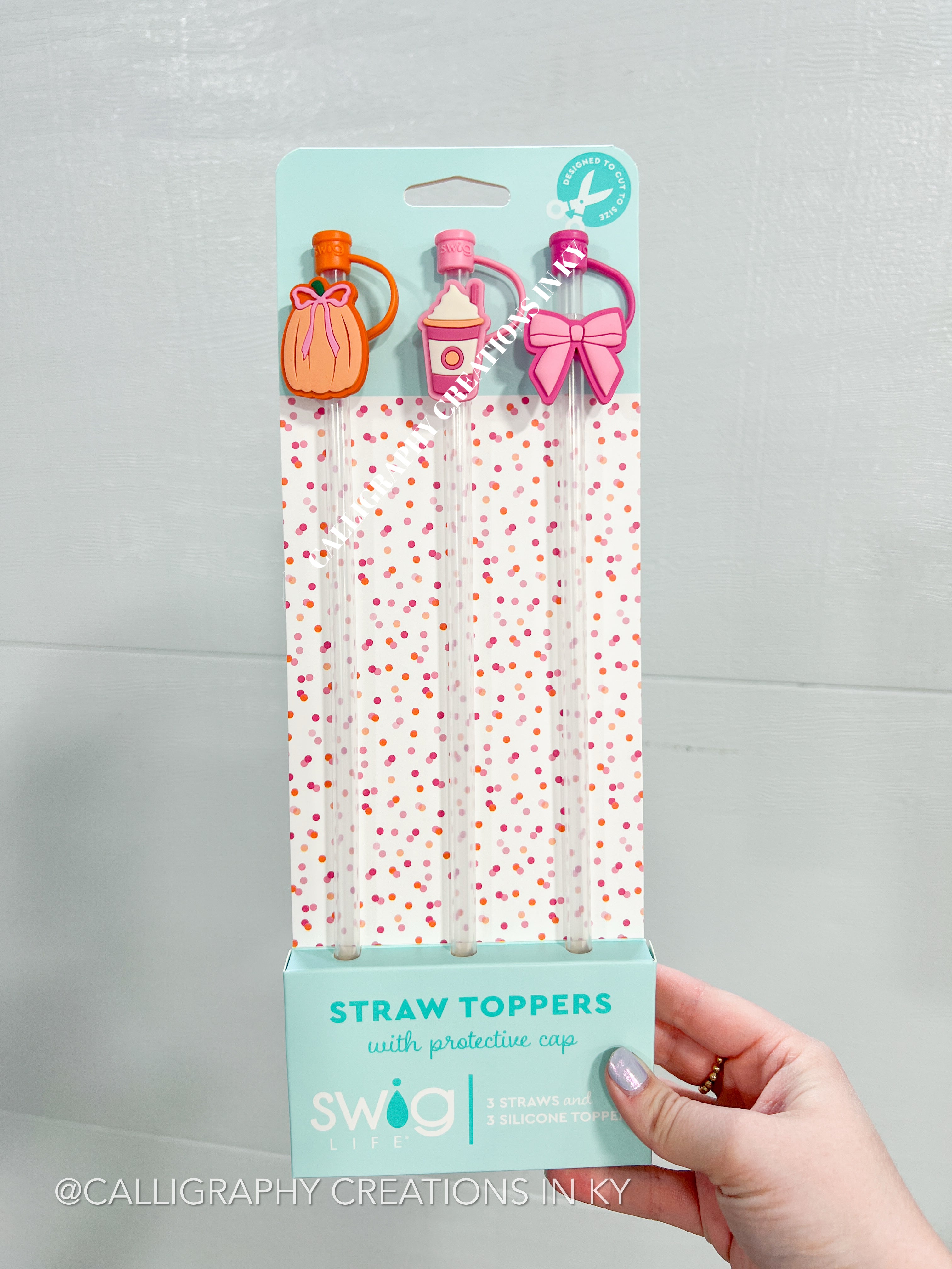Pumpkins & Bows Swig Straw Topper Set – Calligraphy Creations In KY