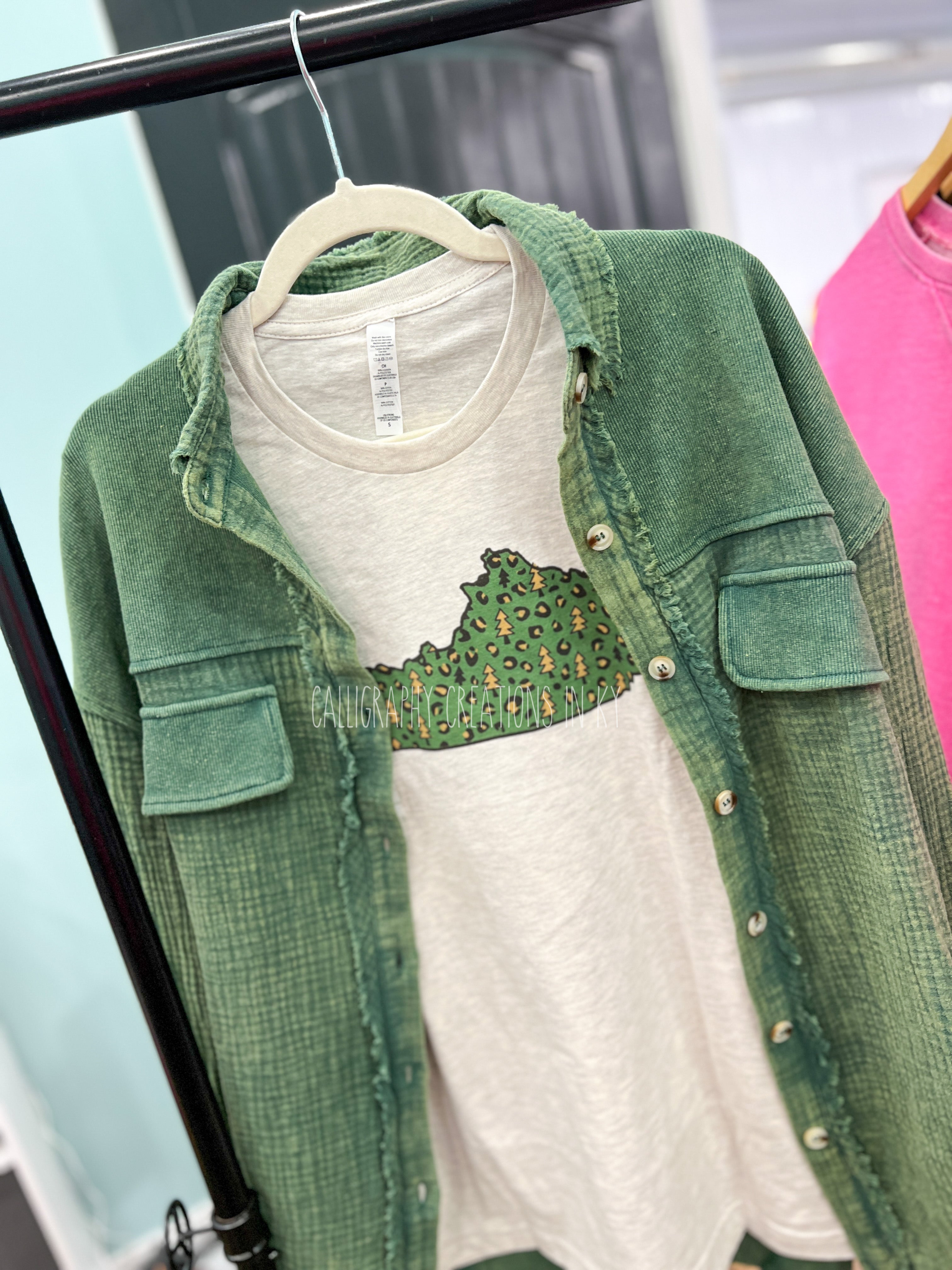 Hunter Green - The Favorite Shacket – Calligraphy Creations In KY