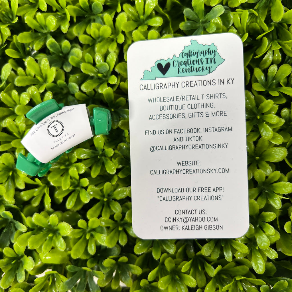 Green Come True Classic Teleties Clip – Calligraphy Creations In KY