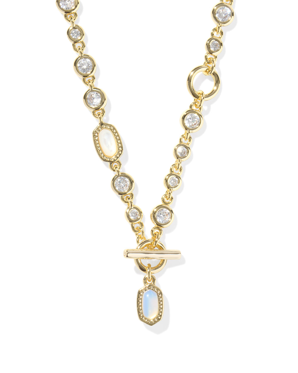 Kendra Scott Mini Elisa Abbie Strand Necklace - Gold White Mix ...