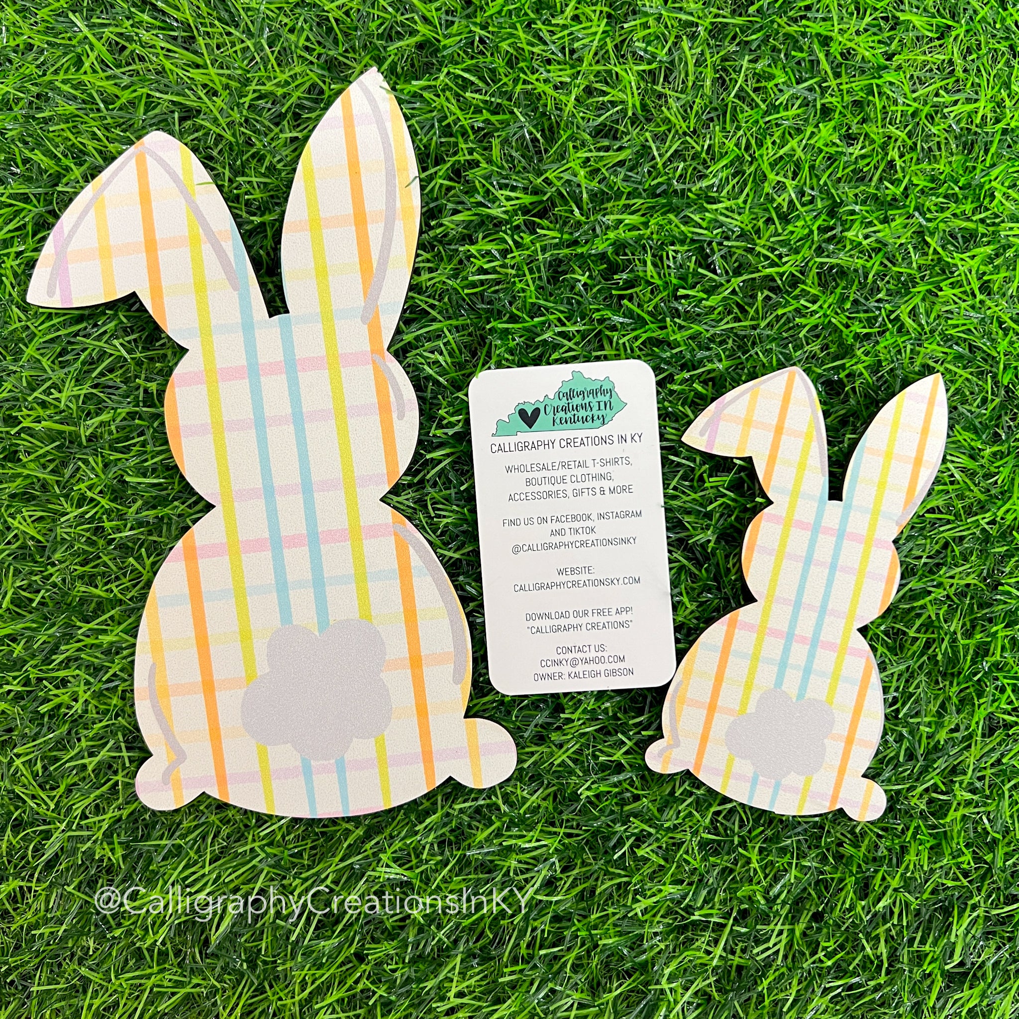 Plaid Bunny Attachment | Doodles By Rebekah – Calligraphy Creations In KY