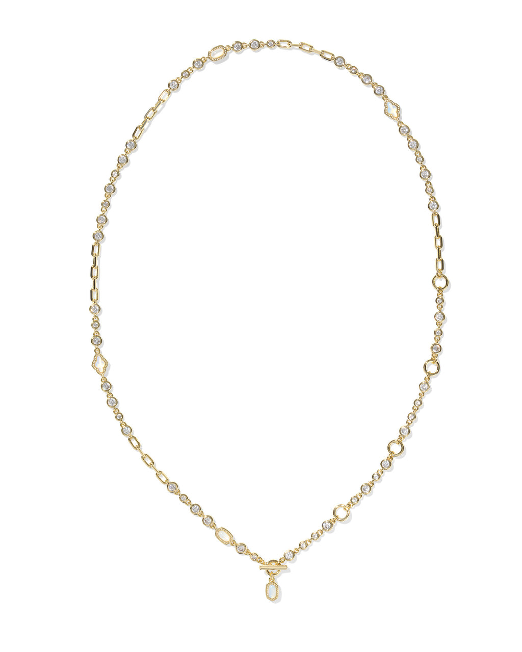 Kendra Scott Mini Elisa Abbie Strand Necklace - Gold White Mix ...