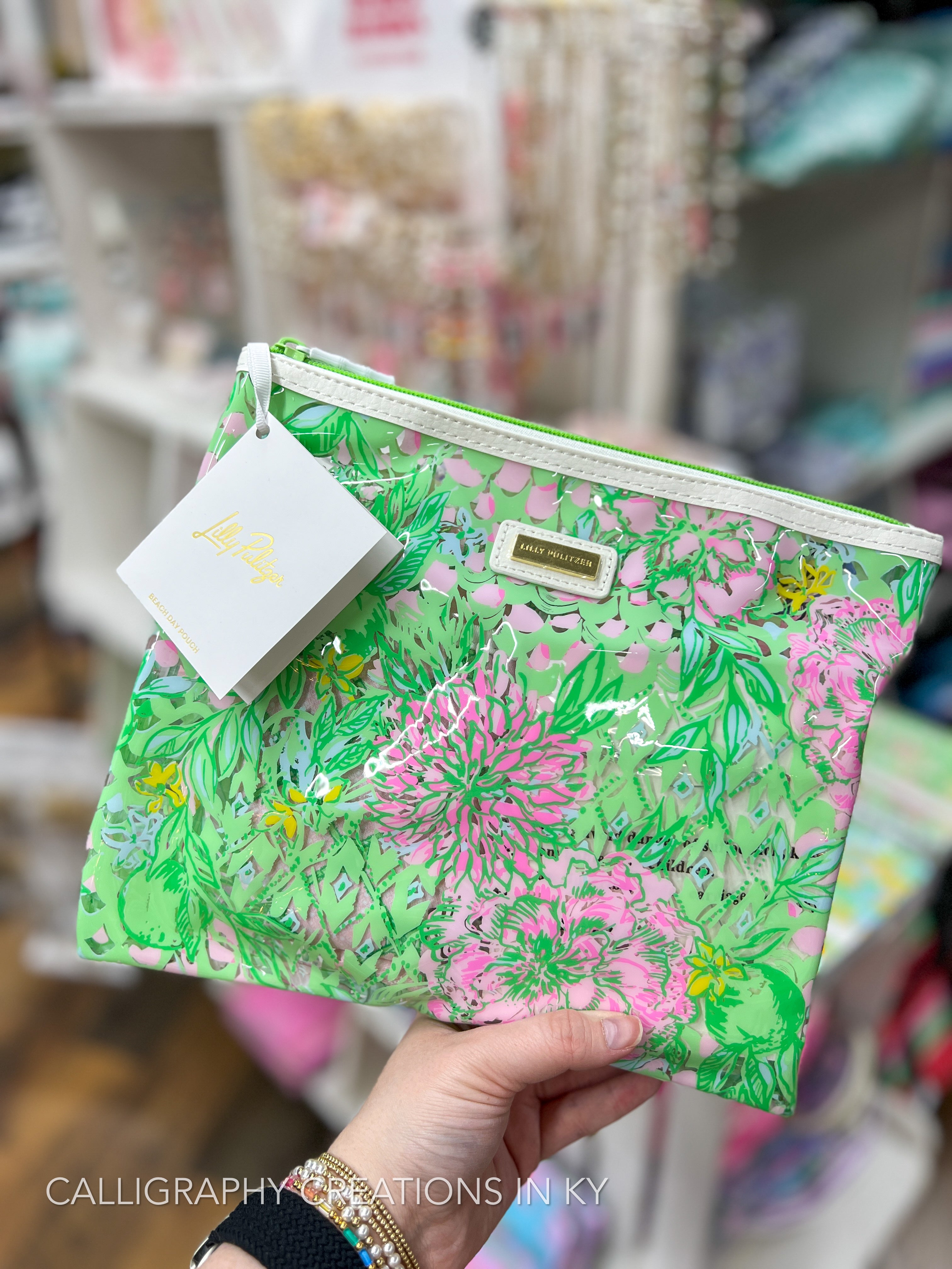 Lime Feeling Good Lilly Pulitzer Beach Day Pouch – Calligraphy ...