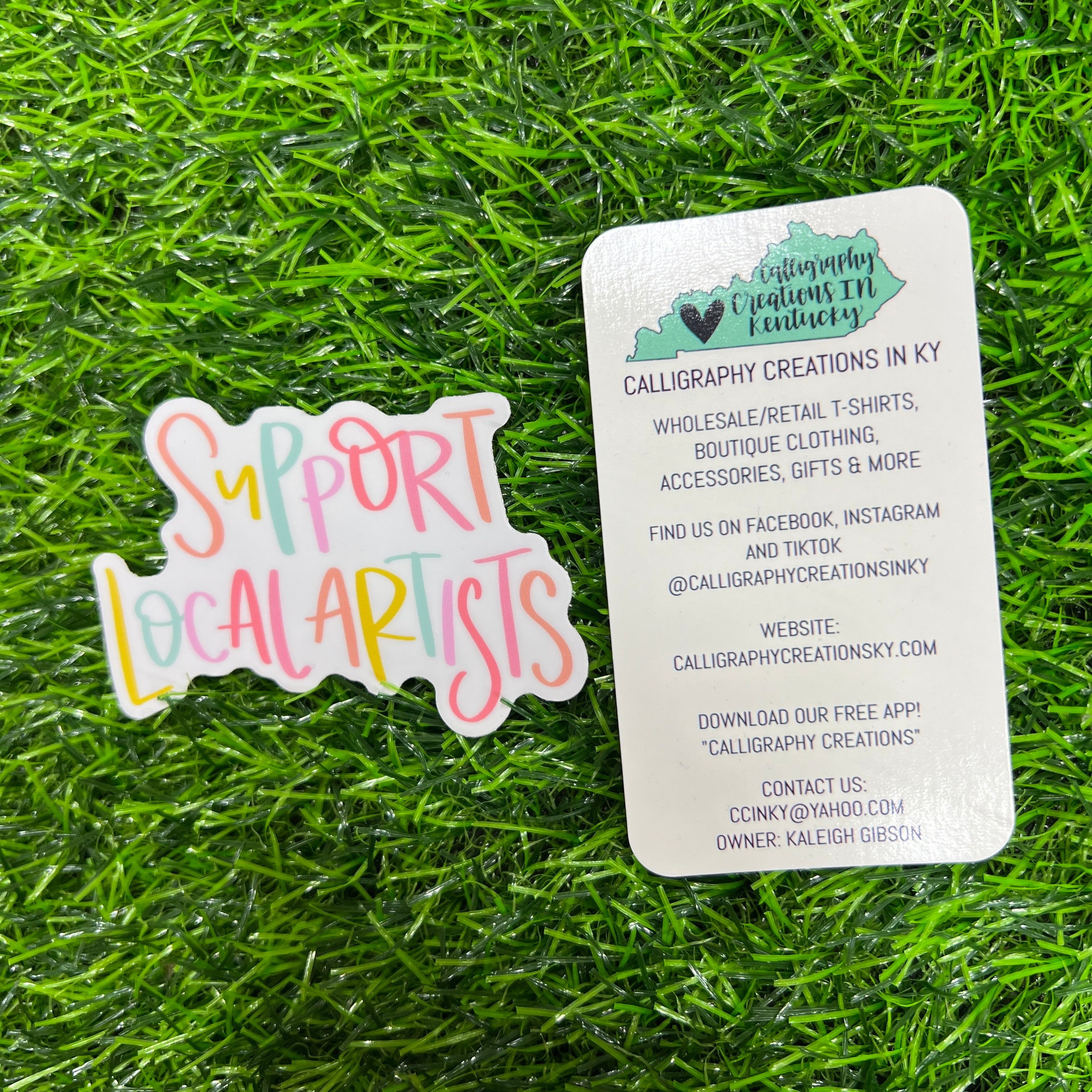 Support Local Artists Sticker - Doodles By Rebekah – Calligraphy ...