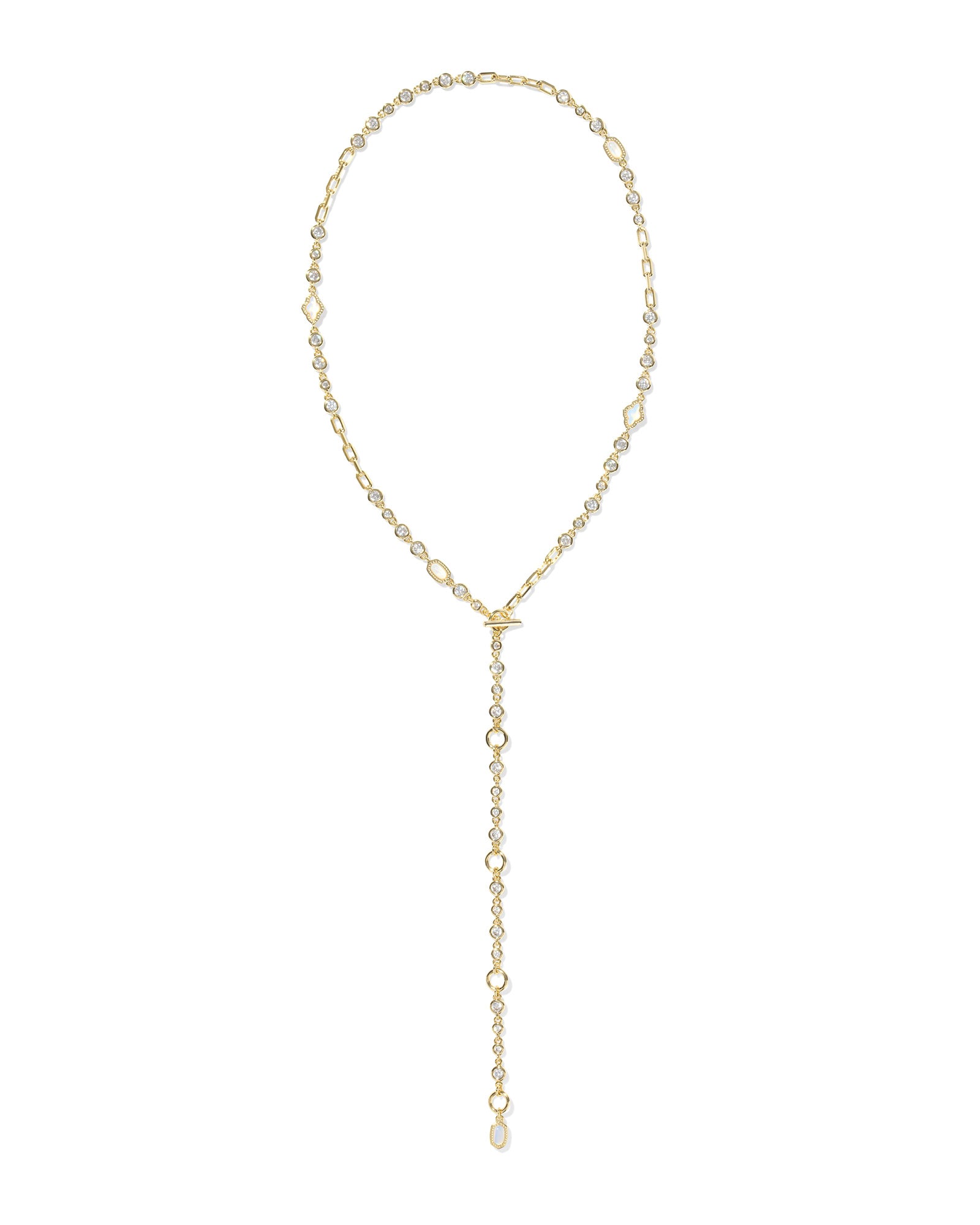 Kendra Scott Mini Elisa Abbie Strand Necklace - Gold White Mix ...