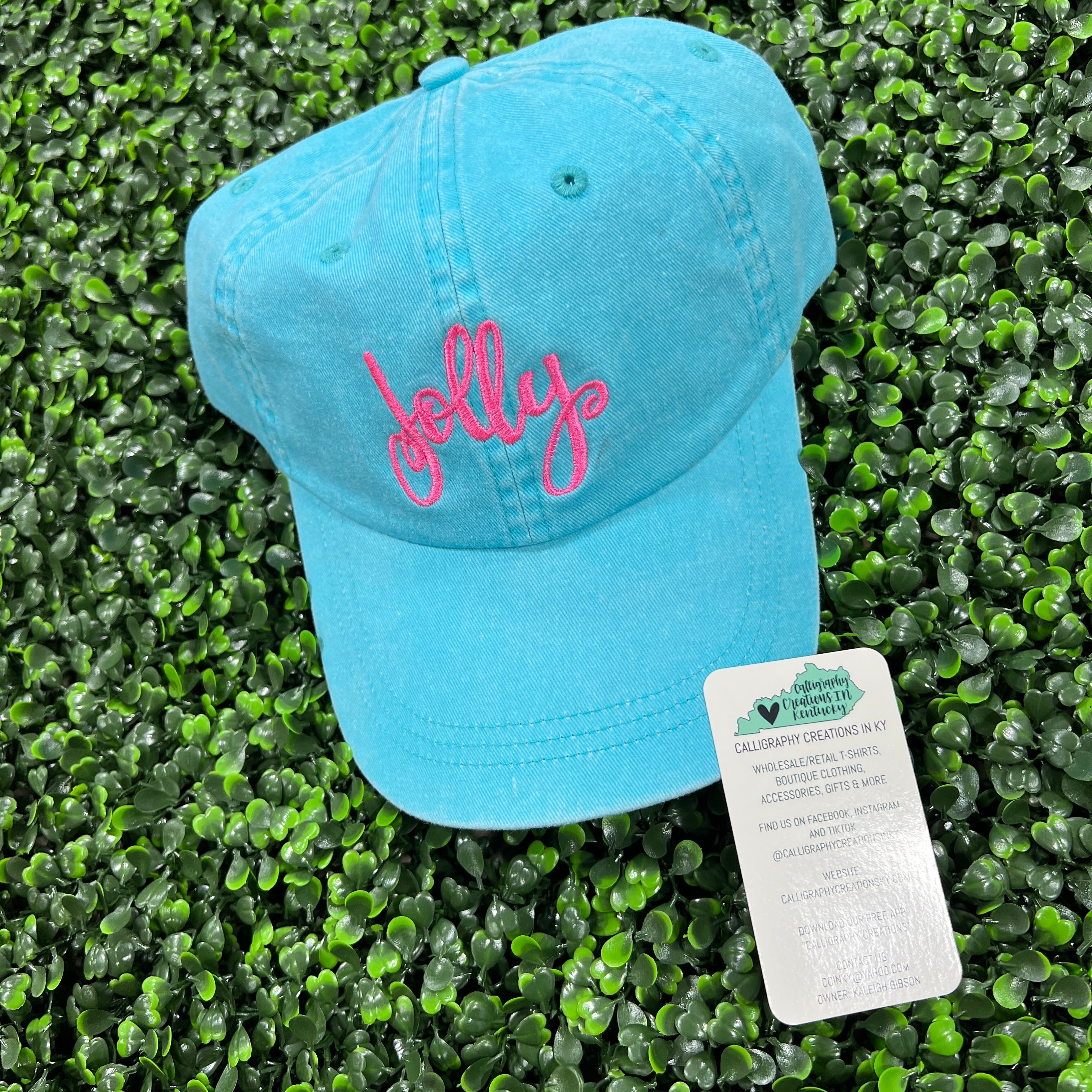 Jolly Embroidered Hat FINAL SALE – Calligraphy Creations In KY