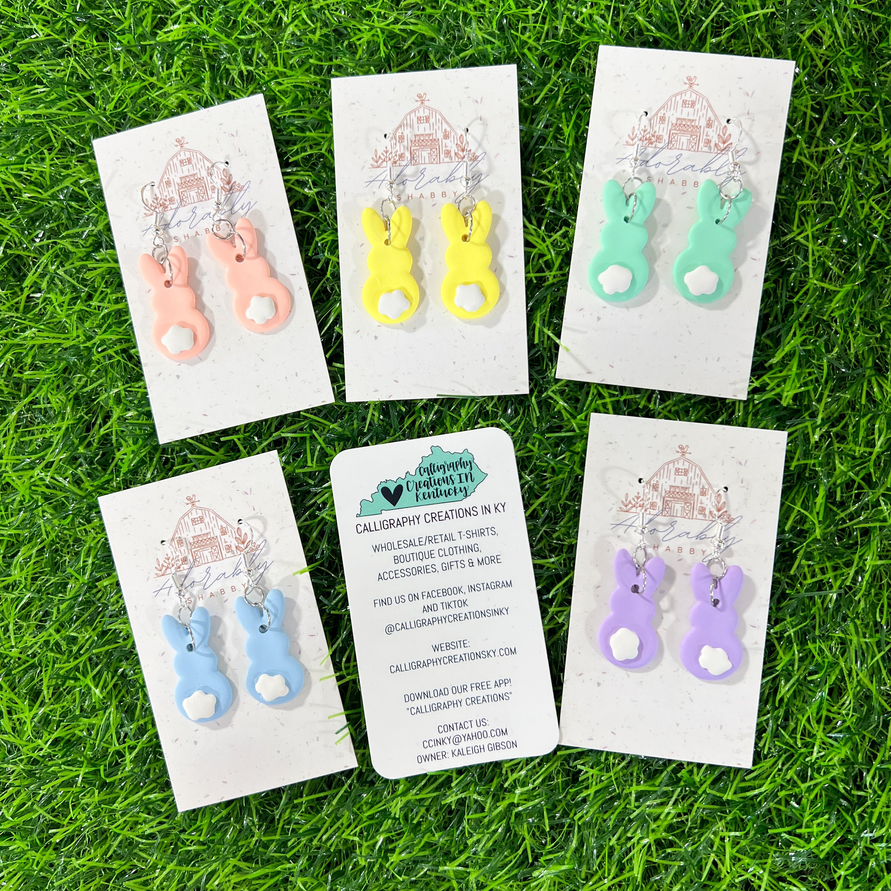 Cottontail Earrings – Calligraphy Creations In KY