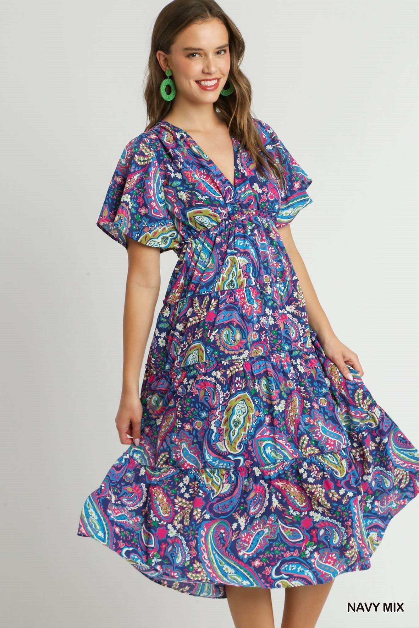 Navy Multi | Shayla Dress – Calligraphy Creations In KY