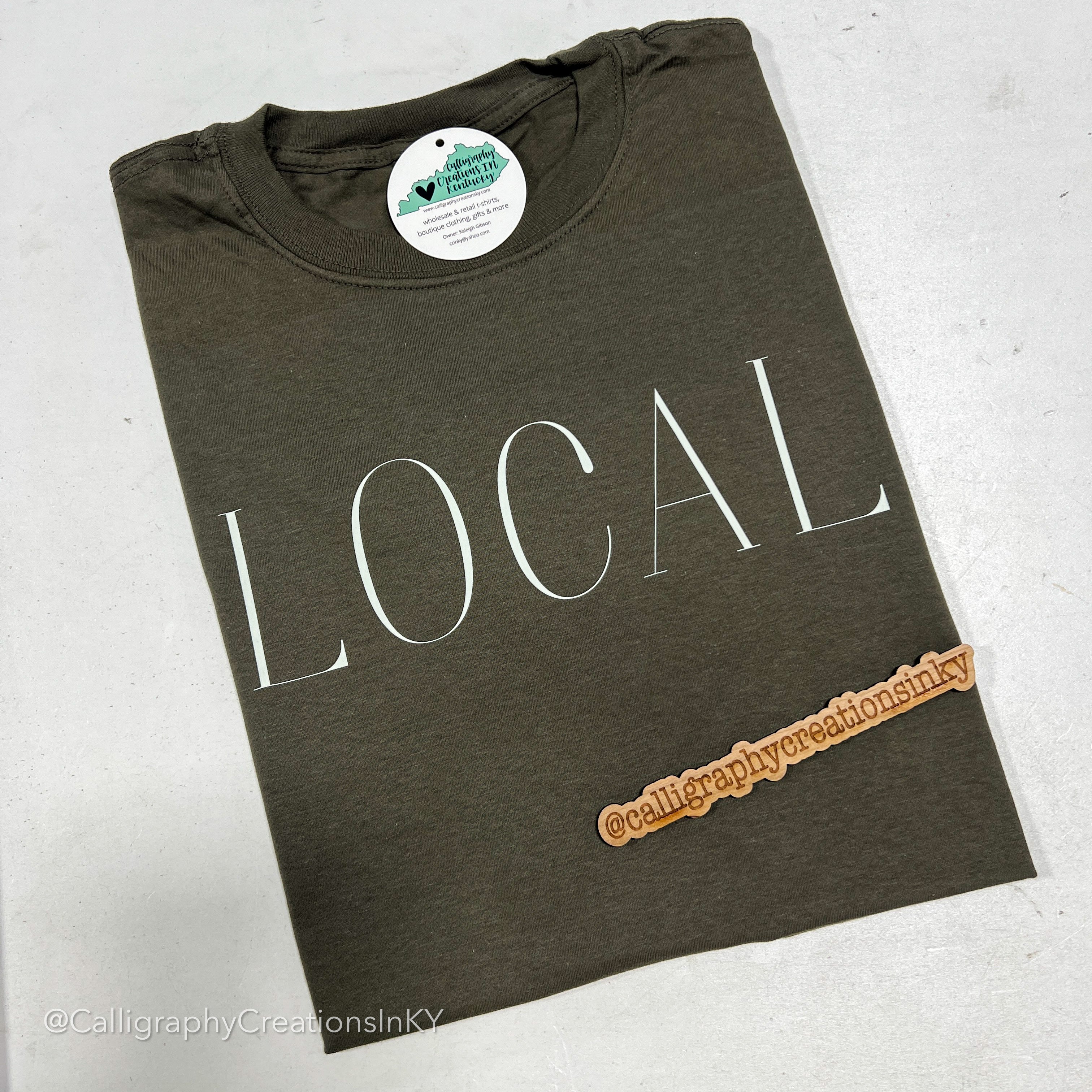 Olive • Local Tee *FINAL SALE* – Calligraphy Creations In KY