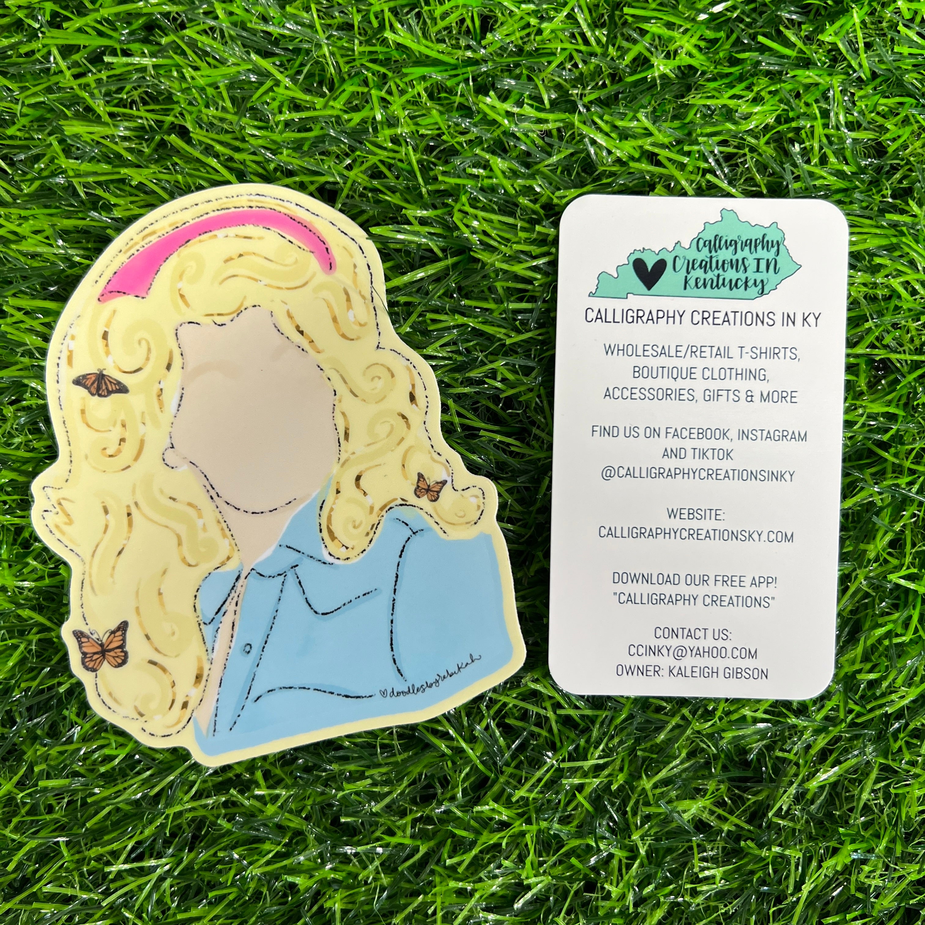 Dolly Sticker - Doodles By Rebekah – Calligraphy Creations In KY