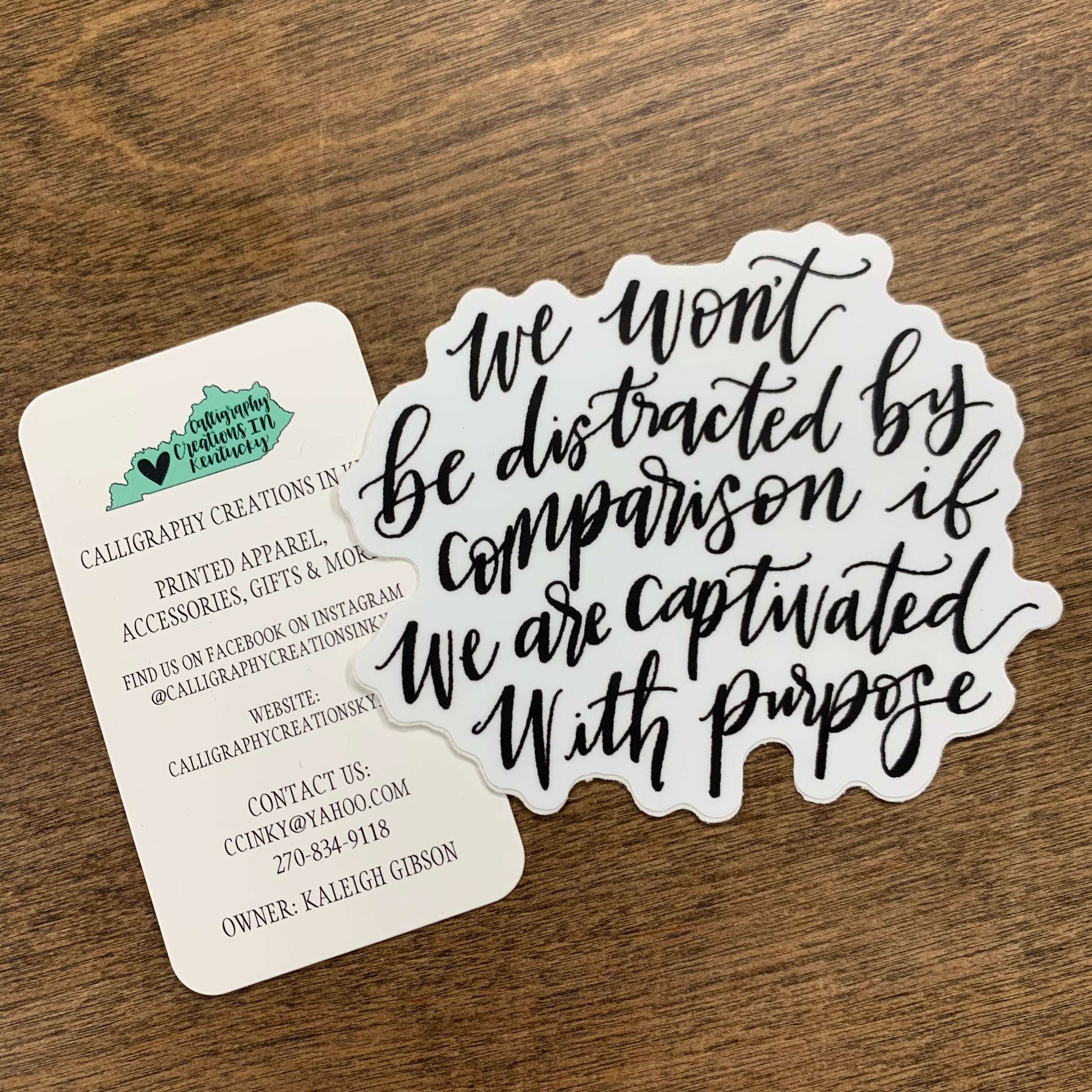 Captivated With Purpose Sticker - Doodles By Rebekah – Calligraphy ...