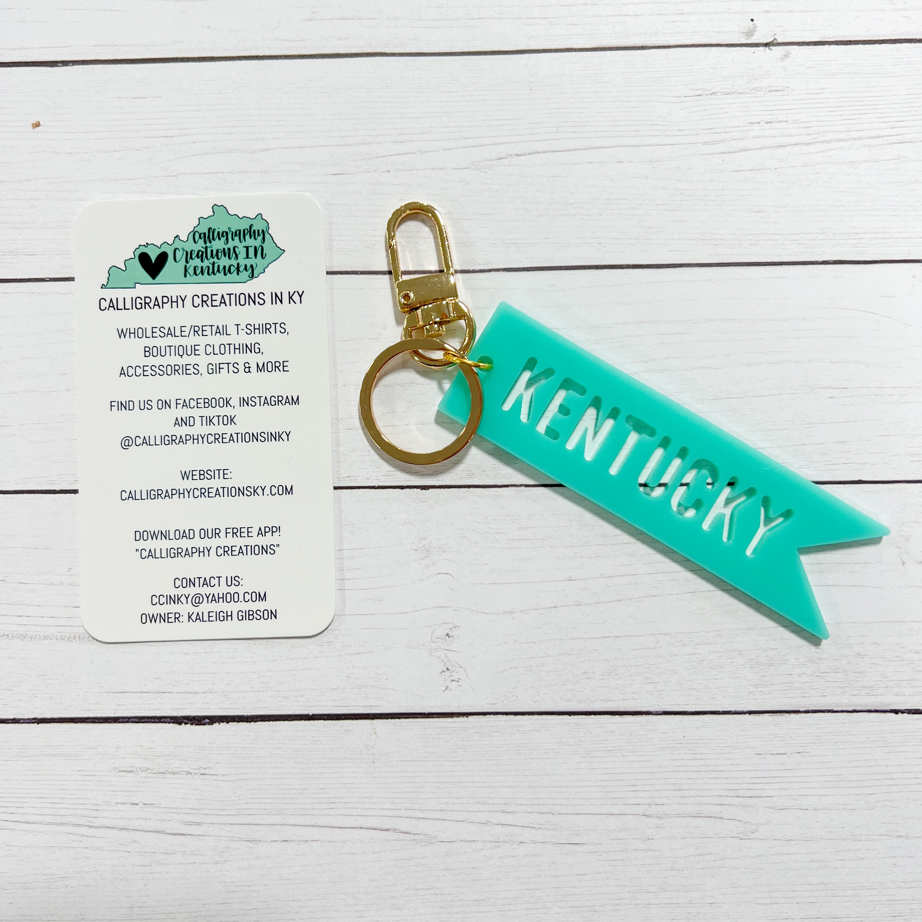 Kentucky Keychain – Calligraphy Creations In KY